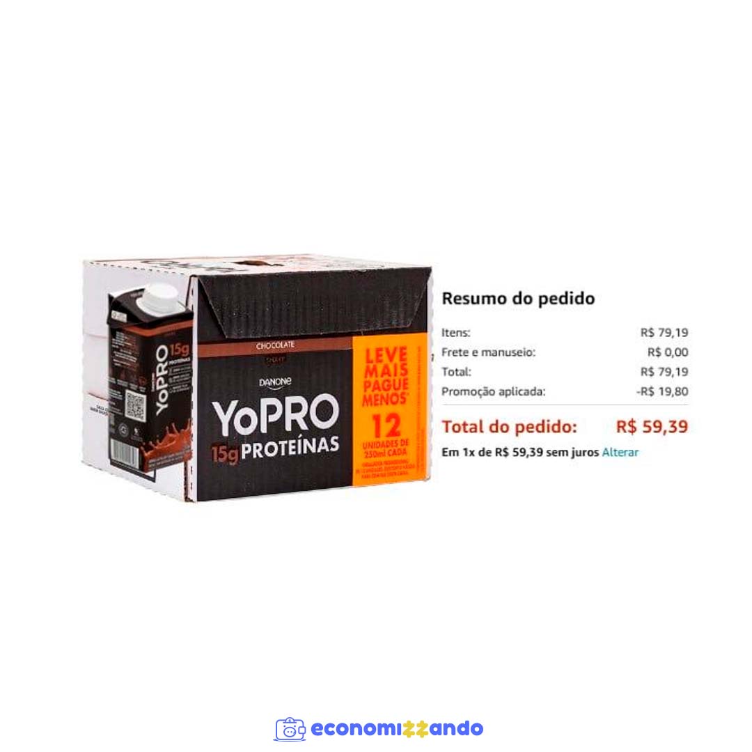 YoPRO Bebida Láctea UHT Chocolate 15g de proteínas 250ml - 12 unidades ...