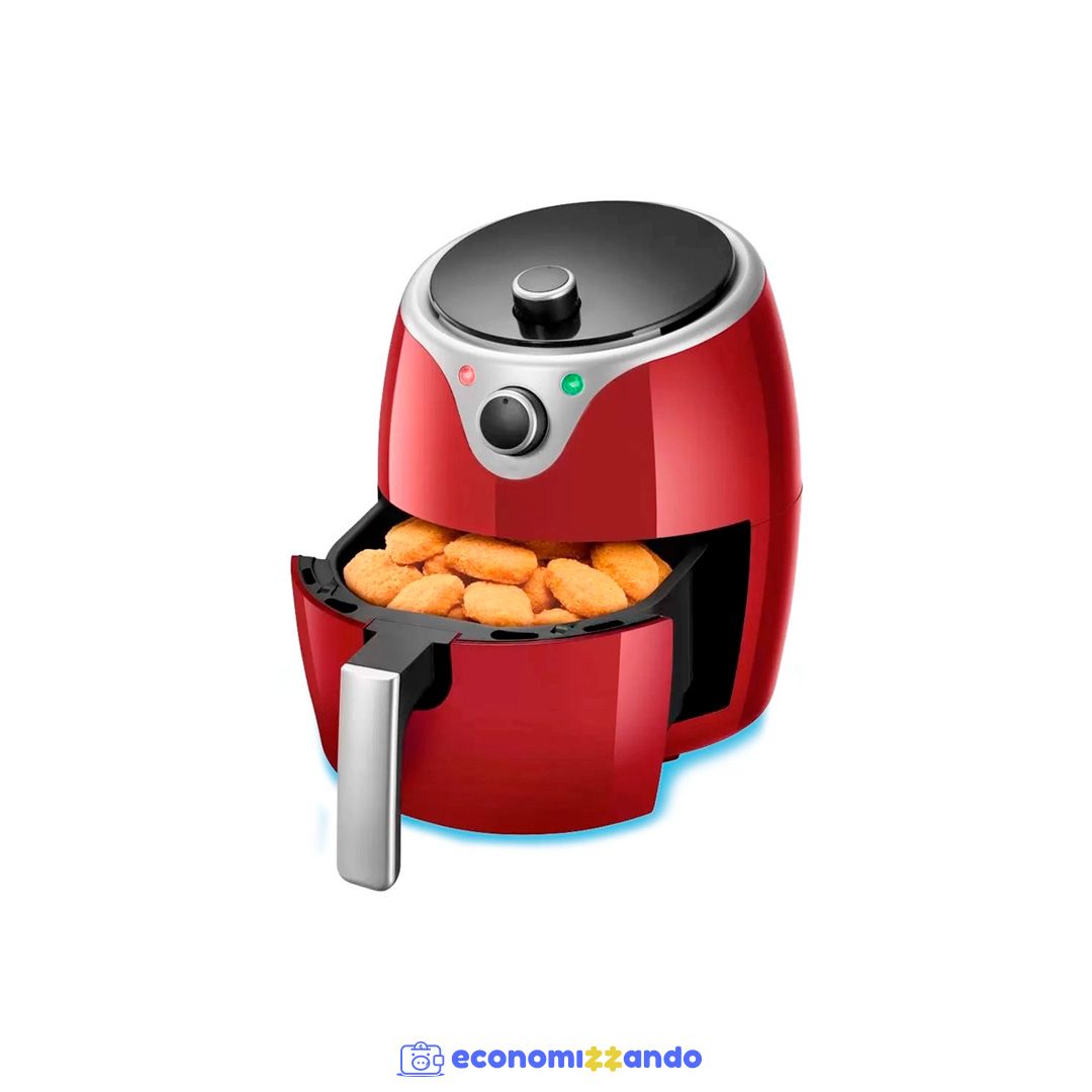 Fritadeira sem Óleo Elgin Flash Fryer Vermelha 3,5L | Economizzando