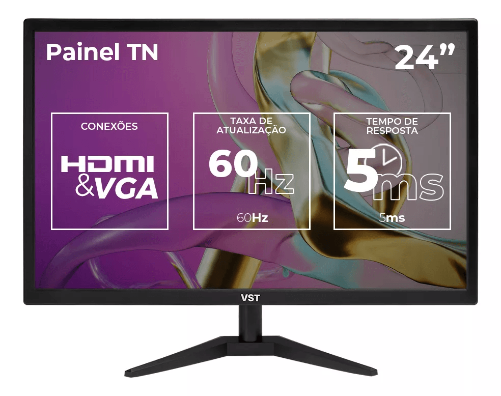 Monitor Vst 24 Pol, Hd, 5ms, 60hz | Economizzando