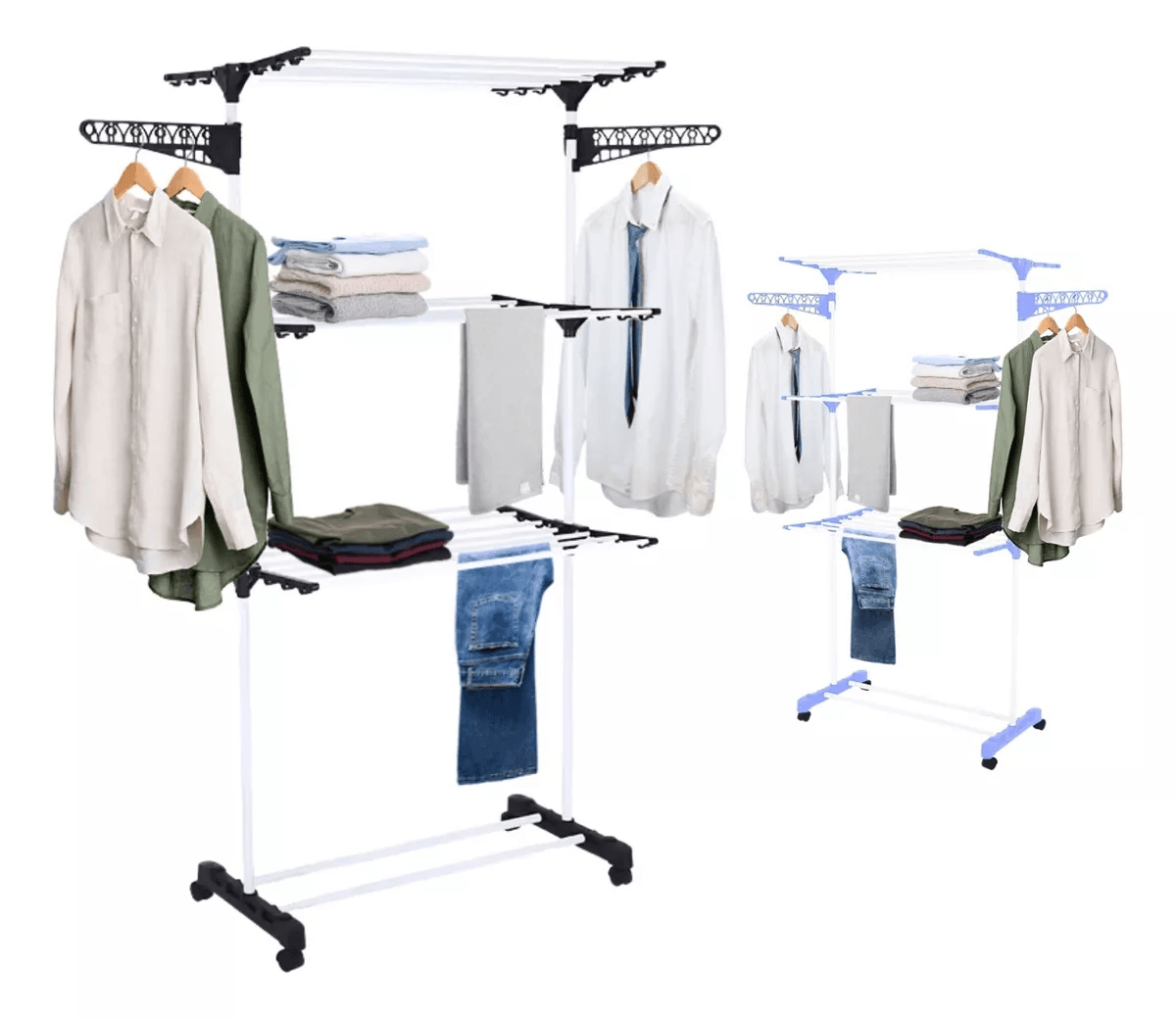 Varal De Chão Grande Varal De Roupas 3 Andares Dobrável | Economizzando