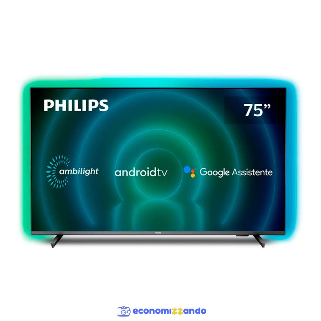 Smart TV Philips 75" Ambilight 4K UHD LED Android TV 60Hz 75PUG7906 ...