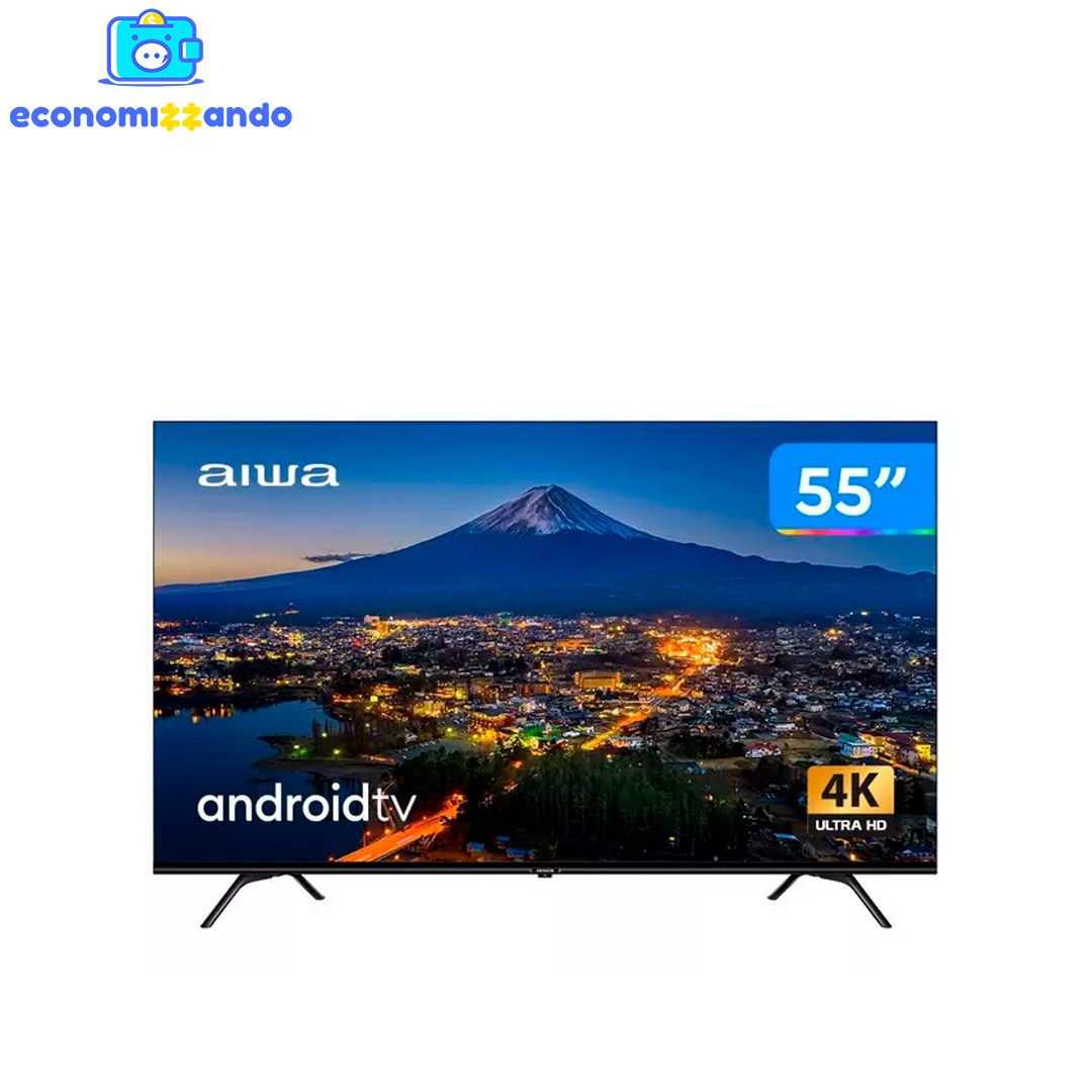 Smart TV 55” 4K Ultra HD D-LED Aiwa IPS Android | Economizzando