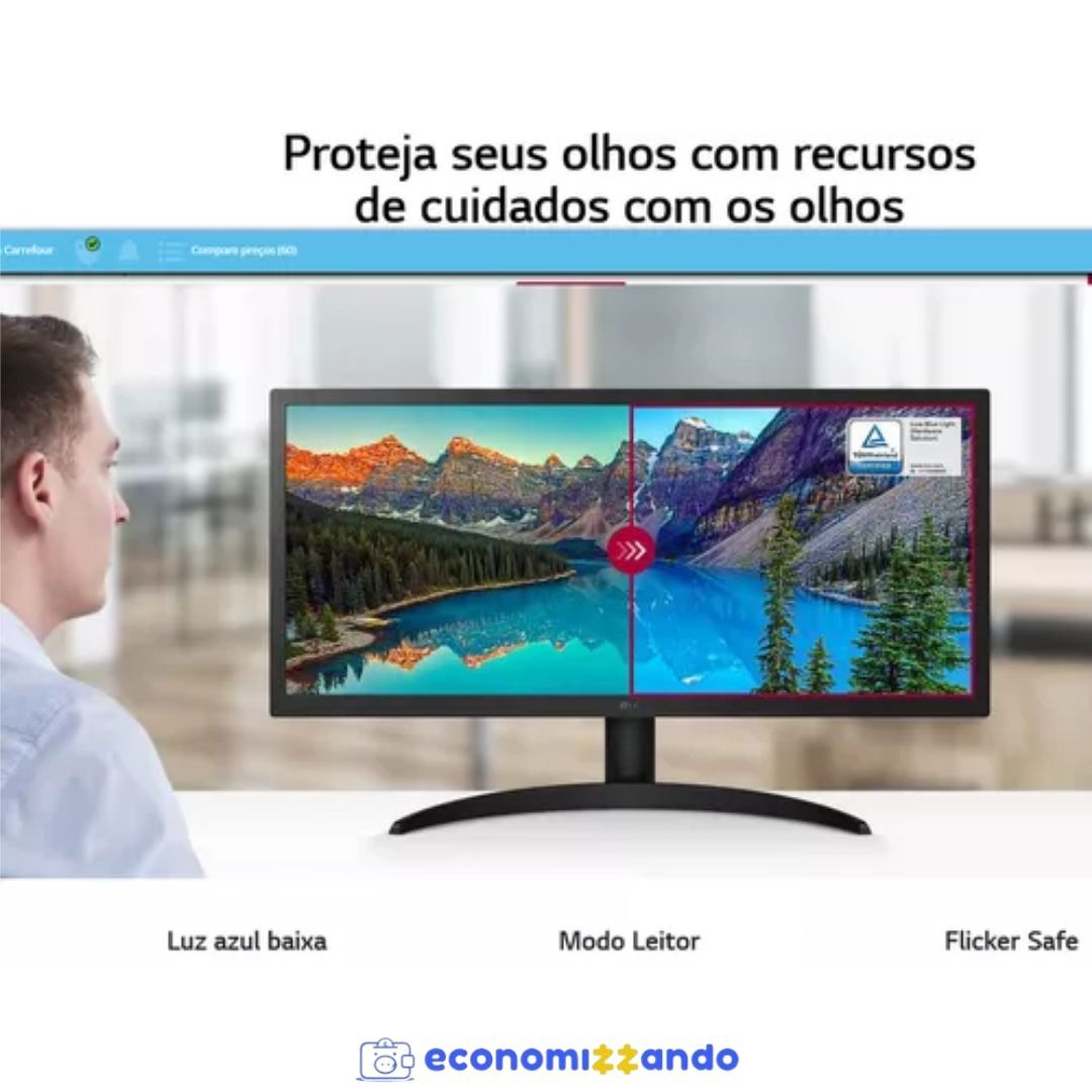 Monitor Gamer LG 26 Ultrawide Full Hd 75hz 1ms Hdmi Ips Bivolt | Economizzando