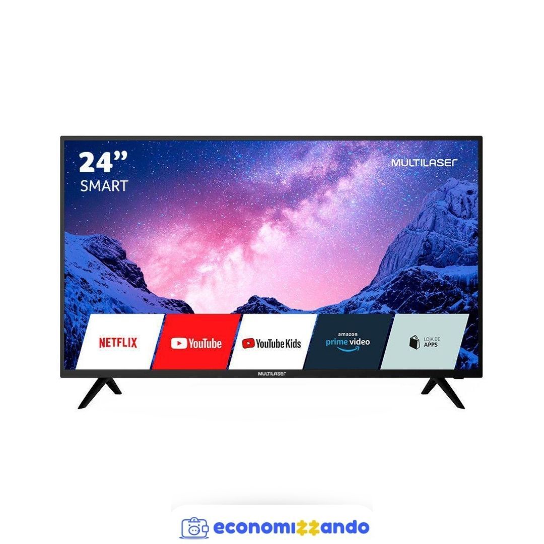 Smart TV 24 Polegadas HD Wi-fi Integrado Multilaser - TL040 | Economizzando