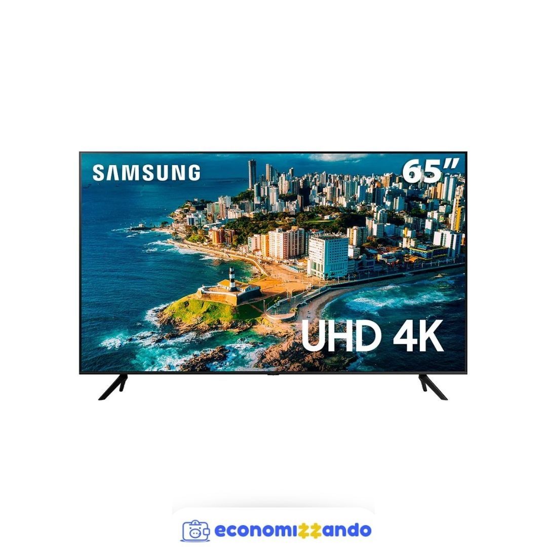 Smart TV 65" UHD 4K Samsung 65CU7700, Processador Crystal 4K, Samsung ...