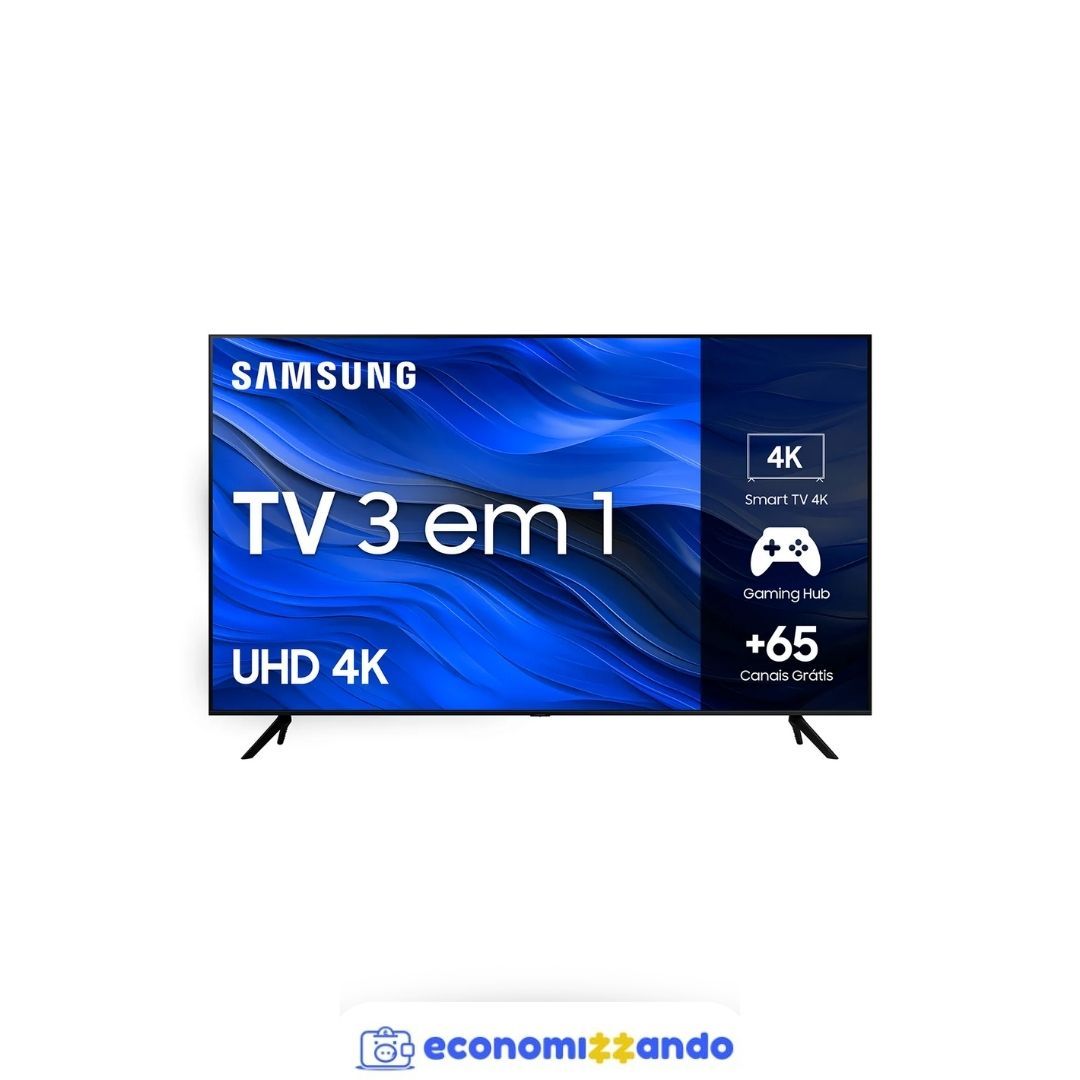 Samsung Smart TV 65 polegadas UHD 4K 65CU7700 2023 Processador Crystal ...