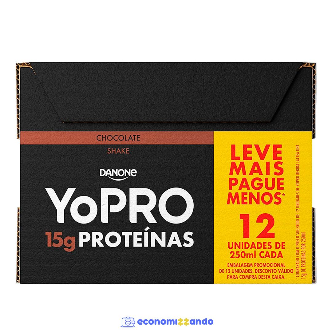 YoPRO, Bebida Láctea Uht Chocolate 15G de Proteínas 250 Ml -12 Unidades ...