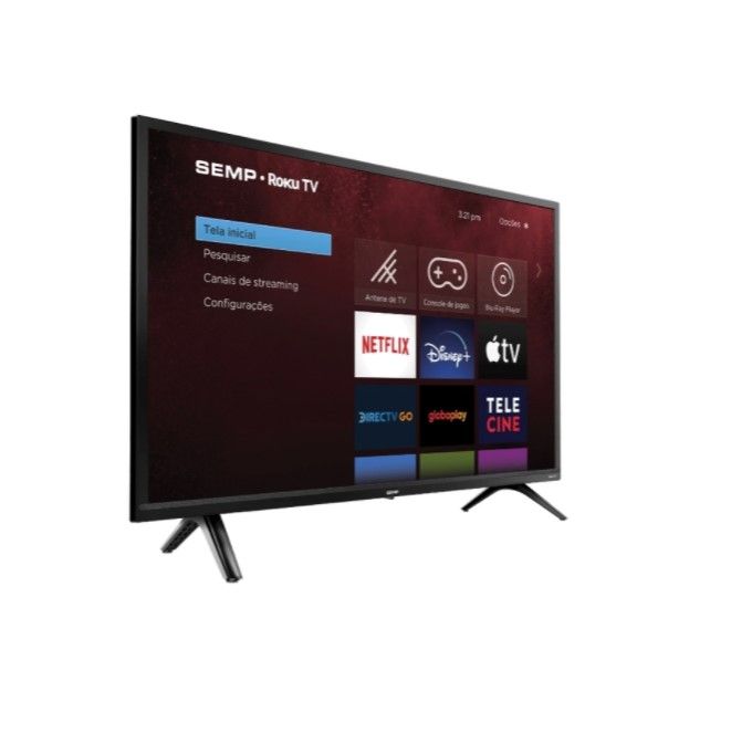 Smart TV Semp 32″ Roku LED HD R5500 Wi-Fi Dual Band 3 HDMI 1 USB com ...
